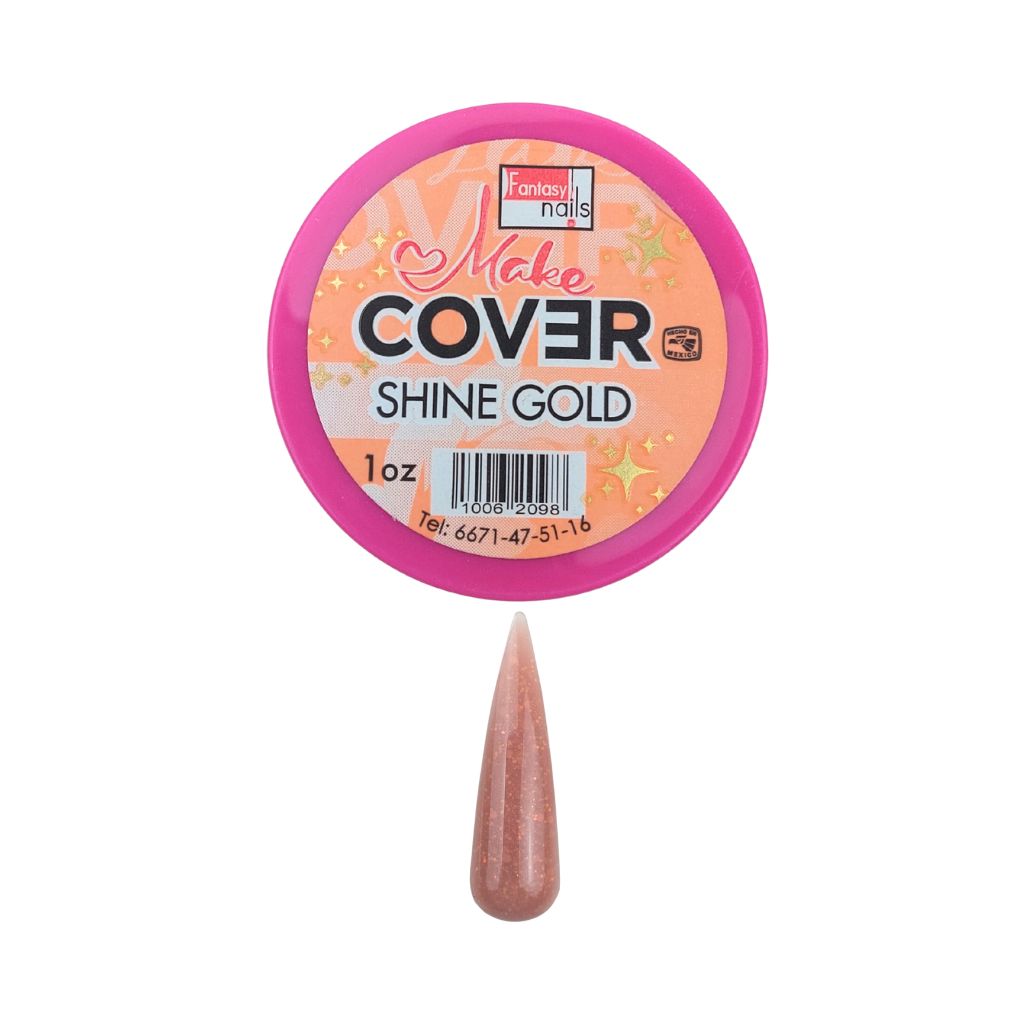 Acrílico Make Cover Shine Gold 1 oz Fantasy Nails – Alejandra Nail Shop