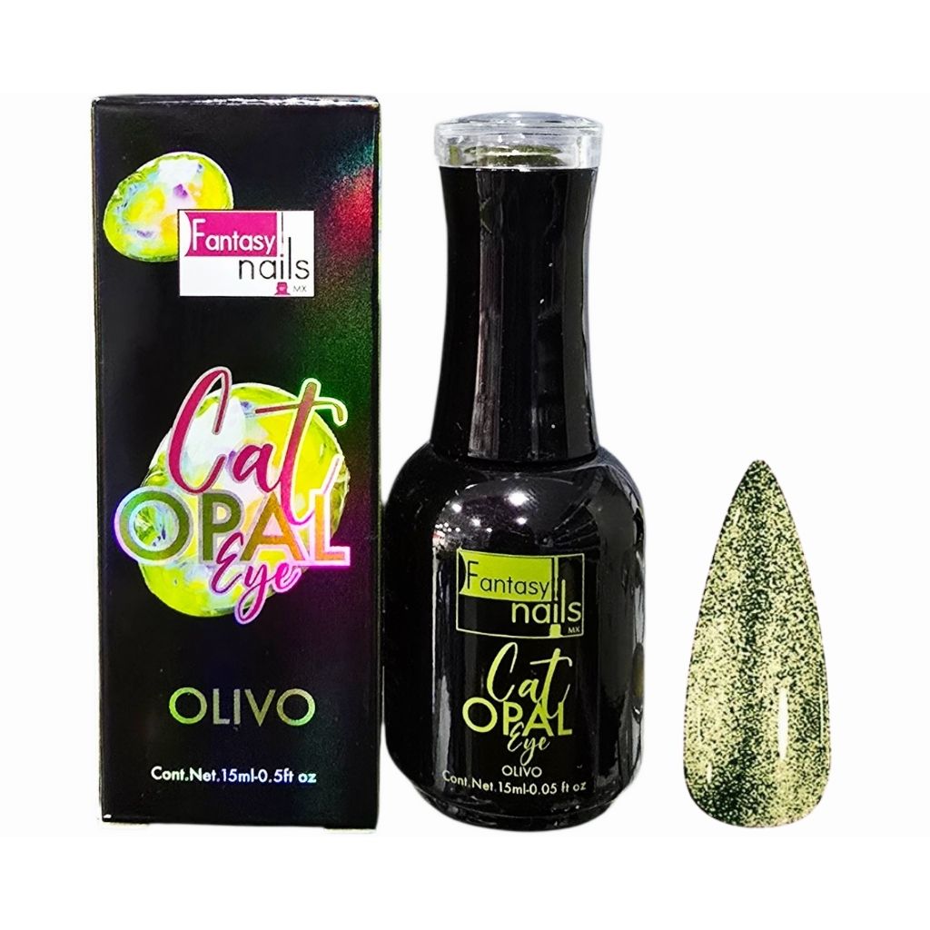 Gel Cat Eye Opal Olivo 15 ml Fantasy Nails – Alejandra Nail Shop