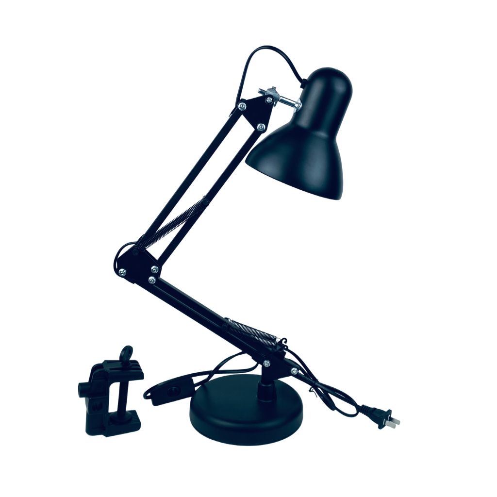 Lámpara De Escritorio Negra Con Base Y Pinza Alejandra Nail Shop
