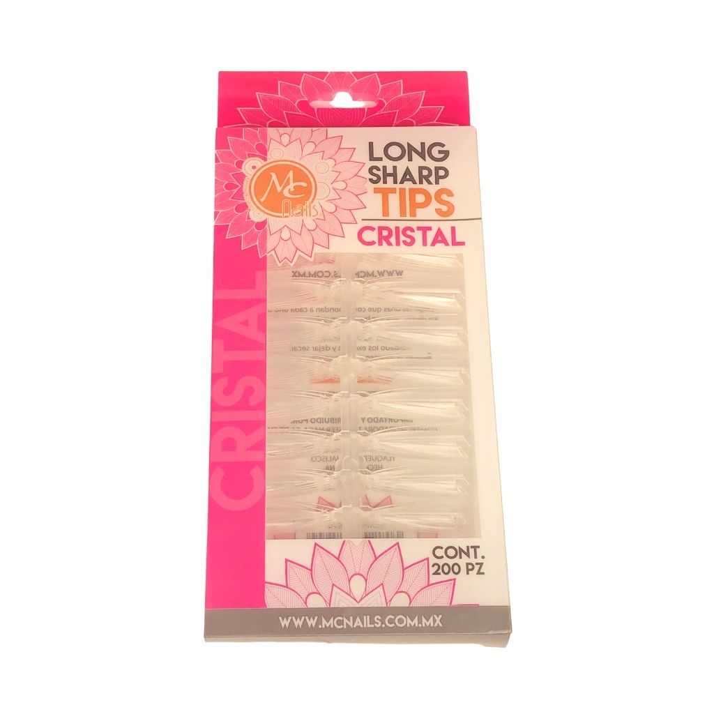 Tips Long Sharp Crystal 200 pzas MC Nails – Alejandra Nail Shop